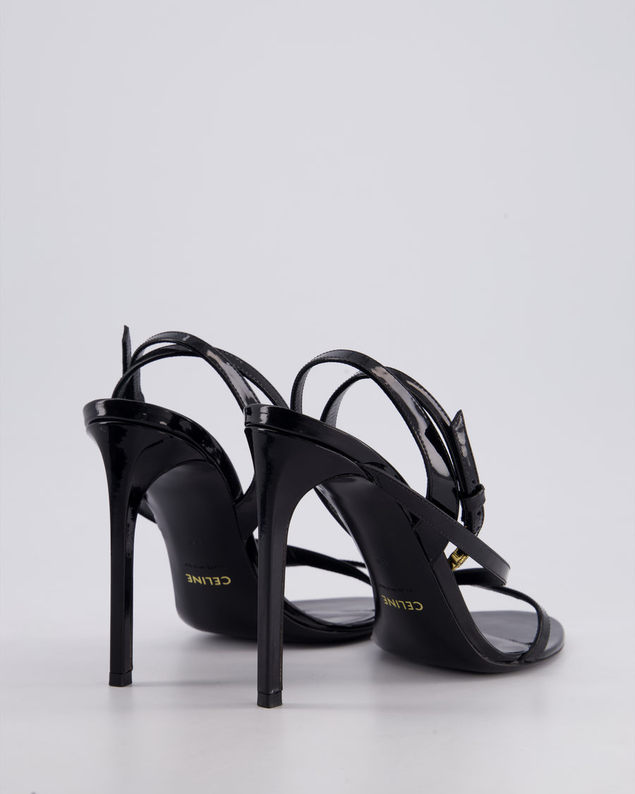 Céline Ava Triomphe Stiletto Sandals in Patent Leather Size EU 40 RRP ...