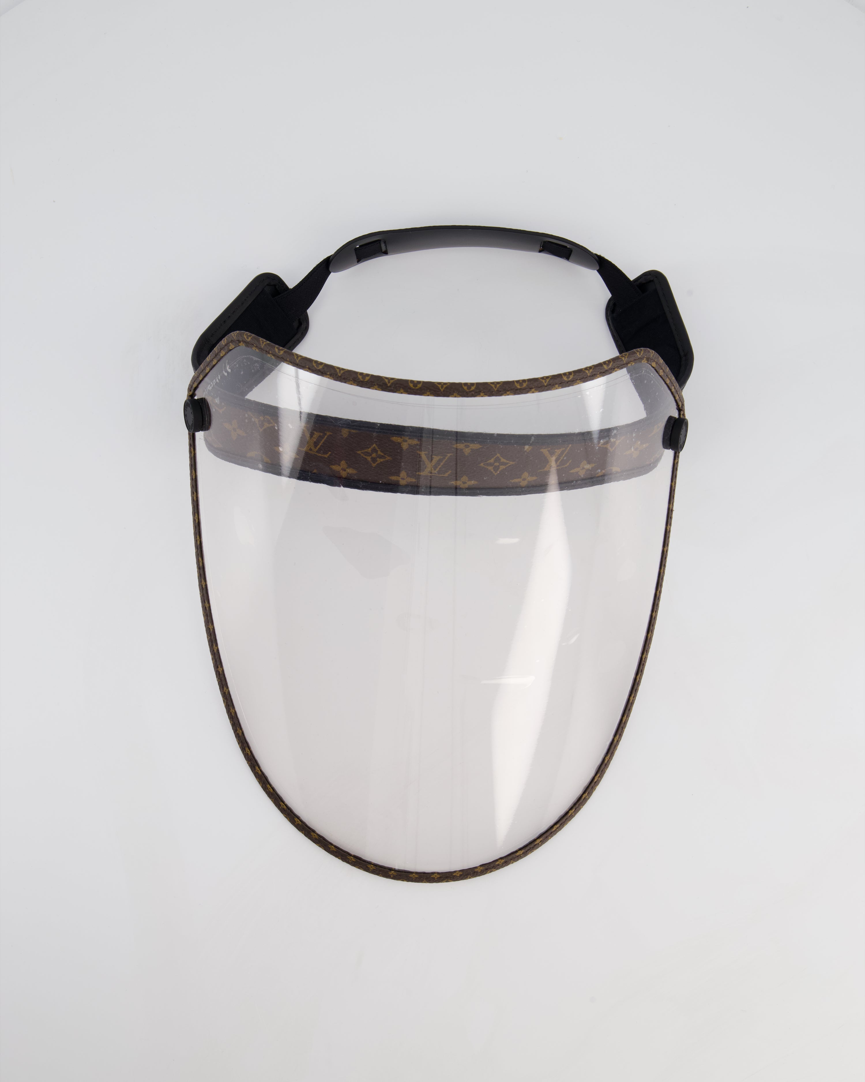 Louis Vuitton Translucent Visor With Brown Monogram Canvas and Black L ...